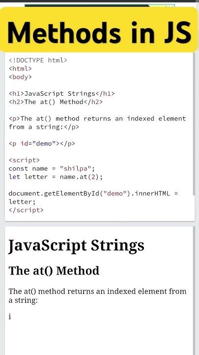 Methods In Jsjavascriptstrings2024codinglogicsprogramming
