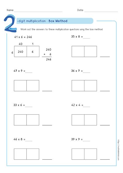 Area Model Multiplication Worksheets Worksheets Library
