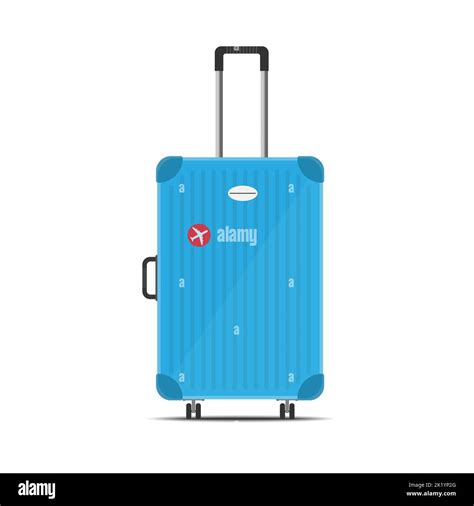 blue suitcase isolated on white background, vector illustration Stock Vector Image & Art - Alamy