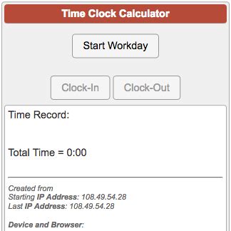 Free Time Clock Online Calculator Fikoguild