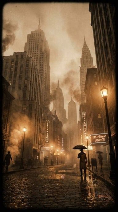 Free Rainy Noir Cityscape Image Vintage Cityscape Noir Download