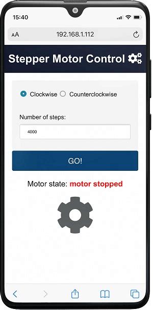 Serveur Web Esp8266 Nodemcu Moteur Pas à Pas Websocket
