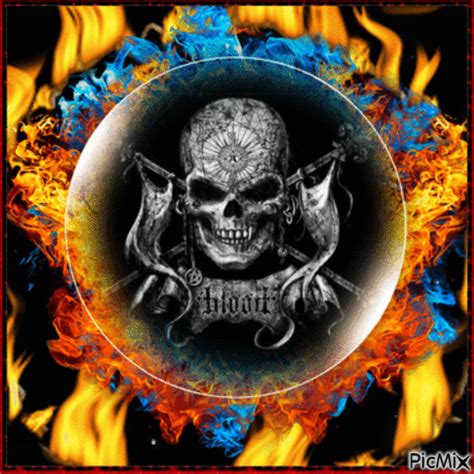 Flaming Skull Free Animated  Picmix