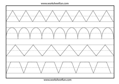 Tracing Lines Free Printable Worksheets