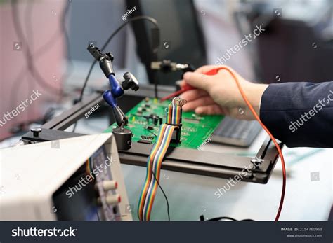 Pcb Testing Quality Control Oscilloscope Selective Stock Photo Shutterstock