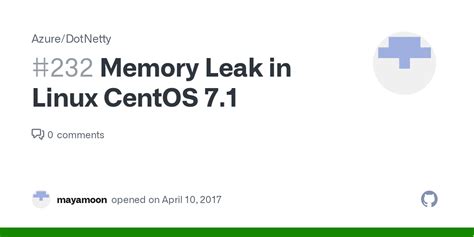 Memory Leak In Linux Centos 71 · Issue 232 · Azuredotnetty · Github