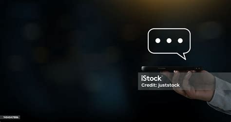 Man Sending Text Message And Sms With Smartphone Communication Text