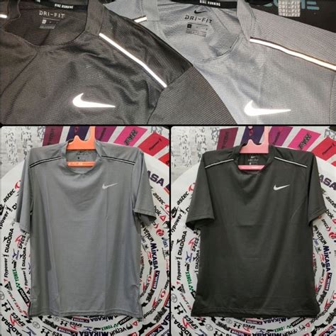 Jual Jersey Running Import Logo Reflective Jersey Mens Sport Wear Grey Silver And Dark Grey