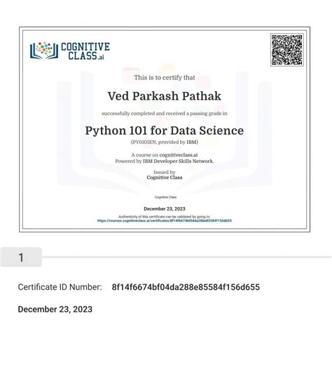 Ved Parkash Pathak On Linkedin I Am Certified In Python By Ibm A Testament To My Proficiency