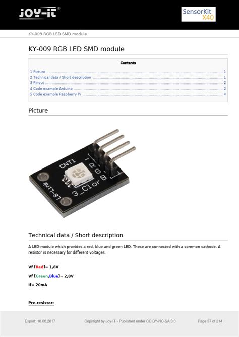 KY 009 KY 009 Joy RGB LED SMD Module Joy IT