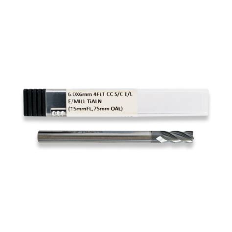 Presto 6mm Extra Long Length 4 Flute End Mill Solid Carbide Rdg Tools