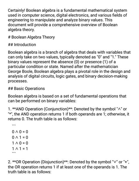 SOLUTION Boolean Algebra Theory Studypool