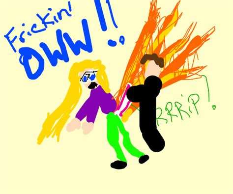 Girl Getting An Atomic Wedgie Drawception