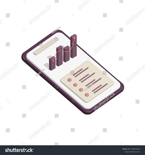 3d Smartphone Chart Bar Icon Vector Stock Vector Royalty Free 2168731673 Shutterstock