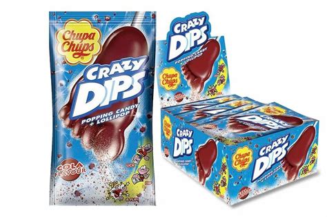 Lollipop Brown Chupa Chups Crazy Dips Cola 14g Packaging Type Packet Packaging Size 15