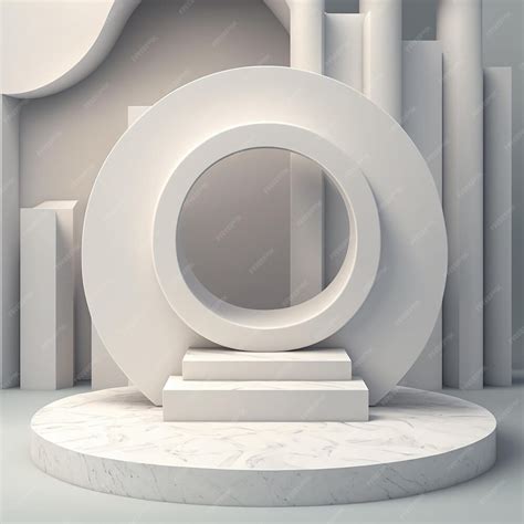Premium Photo A 3d Model Of A Circle With A Large Circle In The Center