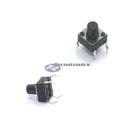 Push Button Chave Táctil Para Projetos Kit Com 5 Unidades Tecnotronics