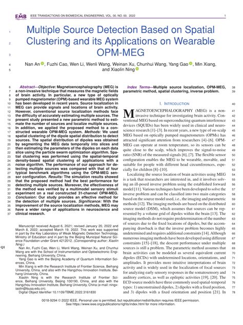 Pdf Multiple Source Detection Based On Spatial Clustering And Its