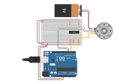 Circuit Design Step Motor Anticlockwise Tinkercad
