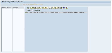 FBWO SAP Tcode Discounting Of Orbian Credits