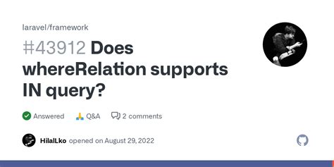 Does Whererelation Supports In Query · Laravel Framework · Discussion
