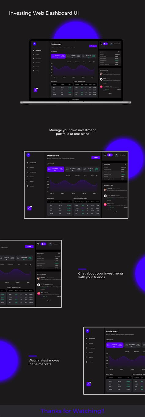 Dashboard Investment Trading Web Ui Design On Behance
