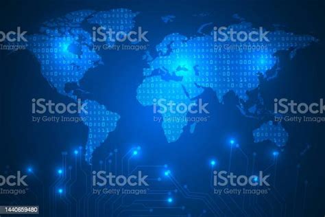 World Communication And Digital Binary Code Abstract Background Stock Illustration Download