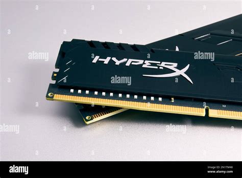hyperx ddr4 ram modules on a silver surface close up parts for