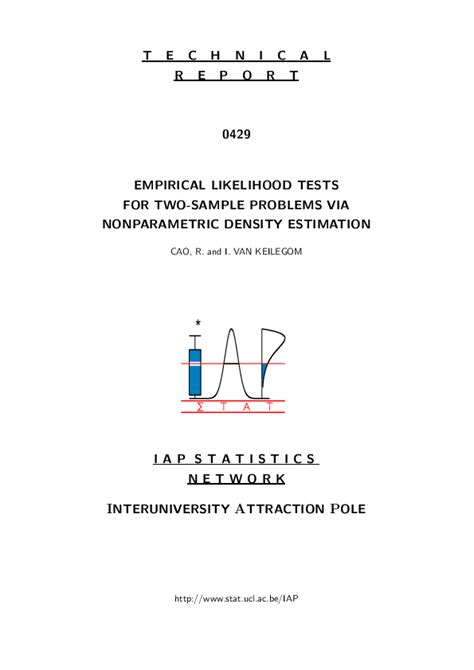 Pdf Empirical Likelihood Tests For Two Sample Problems Via