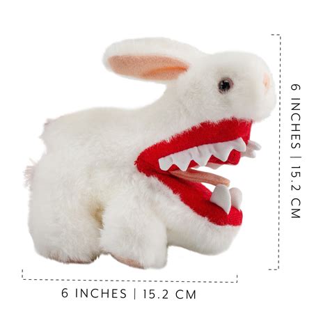 Toy Vault Monty Python Rabbit W Big Pointy Teeth Plush Toy Mini Size Stuffed Evil Bunny From