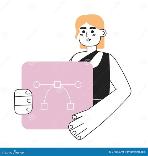 web designer job line concept vector spot illustration stock vector