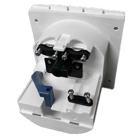 Mains Hook Up Inlet Socket 240v Flush Fitting White Caravan Motorhome Campervan