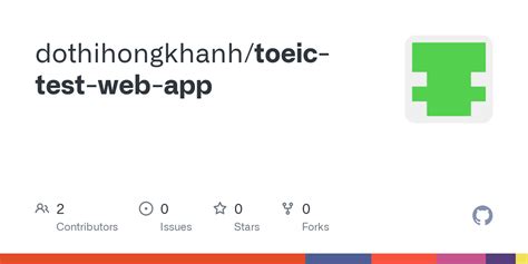 Github Dothihongkhanhtoeic Test Web App