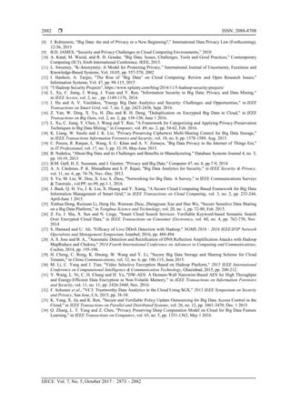 Content An Insight To Security Paradigm For BigData On Cloud Current Trend And Research PDF