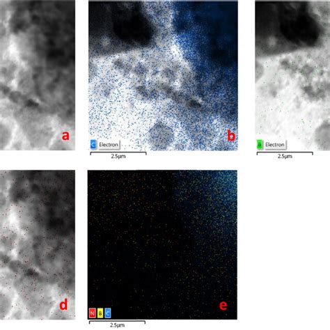 A Tem Image For Elemantel Mapping Region And Results And B Carbon