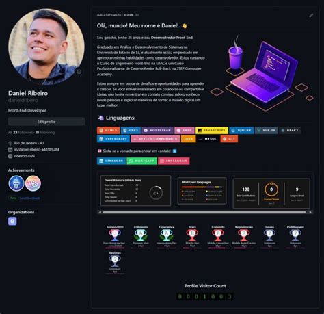 Daniel Ribeiro No Linkedin Frontend Github Linkedin Dev Frontend