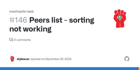 Peers List Sorting Not Working · Issue 146 · Meshtasticweb · Github