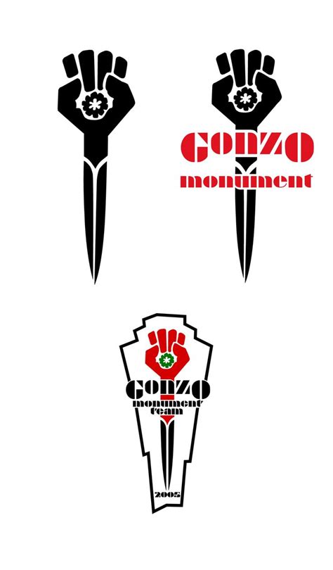 Logo For Gonzo Monument Hunter S Thompson Memorial Circa 2005 Knee Tattoo Hunter S