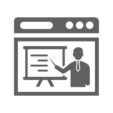 Smart Class Web Education Internet Online Icon Gray Vector Sketch