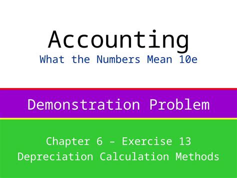 ppt demonstration problem chapter 6 exercise 13 depreciation