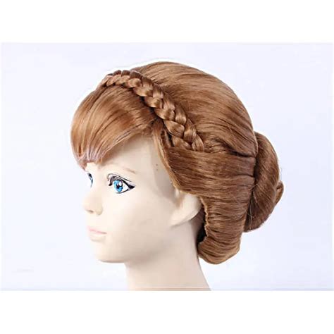 Princess Anna Brown Braid Costume Wigs Adult Disney Frozen 2 Takerlama