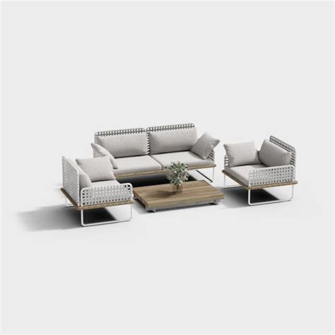 Minimalist Outdoor Furniture Set Scandinavian Design