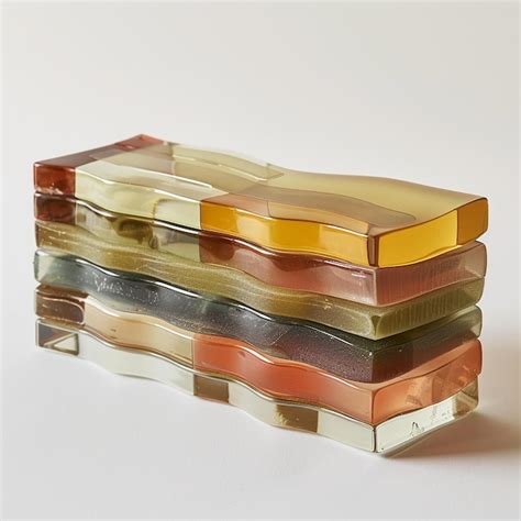 an object made of glass with multiple layers each layer representing