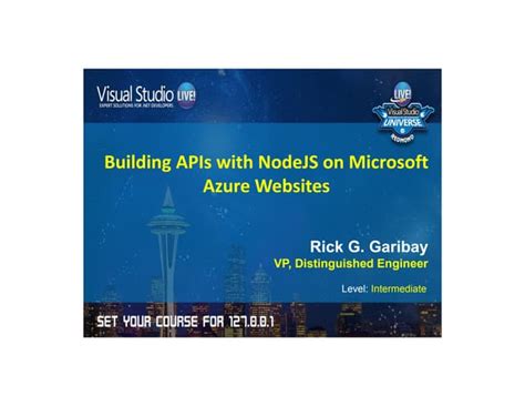Building Apis With Nodejs On Microsoft Azure Websites Redmond Ppt