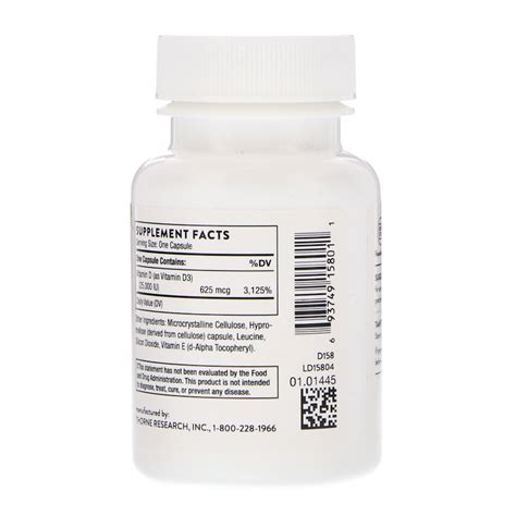 Thorne Research, D-25,000, 60 Capsules - iHerb