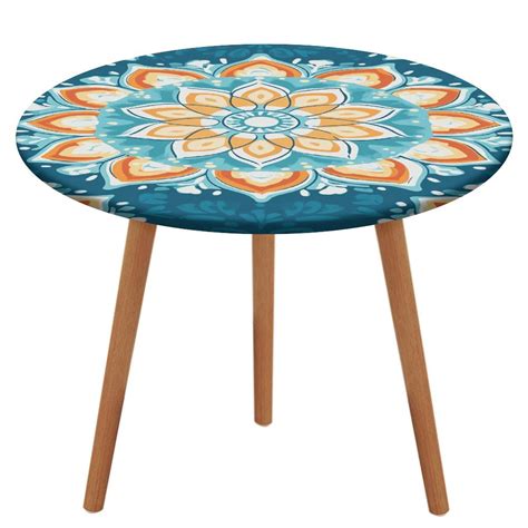 Bohemian Mandala 61 Pattern Round Tablecloth Waterproof Elastic Table