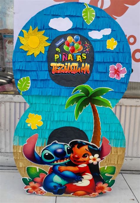 Piñata De Número De Stitch Piñatas Piñatas Originales Piñatas De