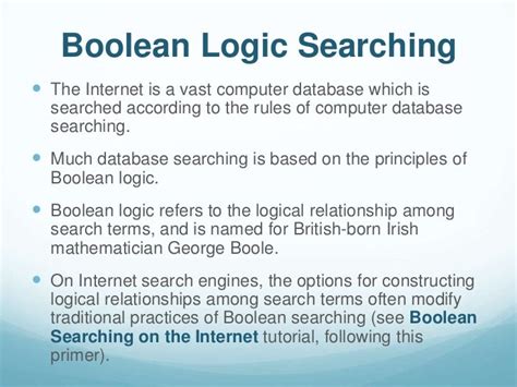 Boolean Logic Searching A Primer