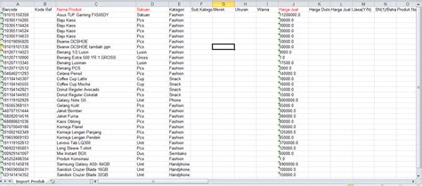 update data produk menggunakan file excel erzap sistem erp terintegrasi
