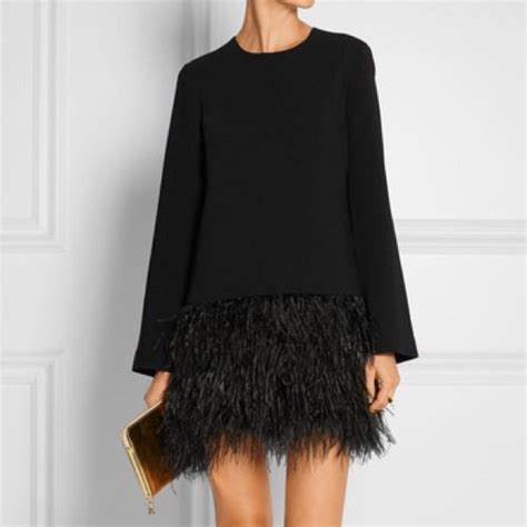 15 Best Black Feather Dress Outfit Ideas